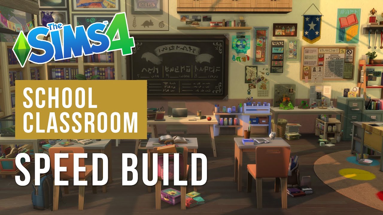 The Sims 4 Speed Build | School Classroom - YouTube