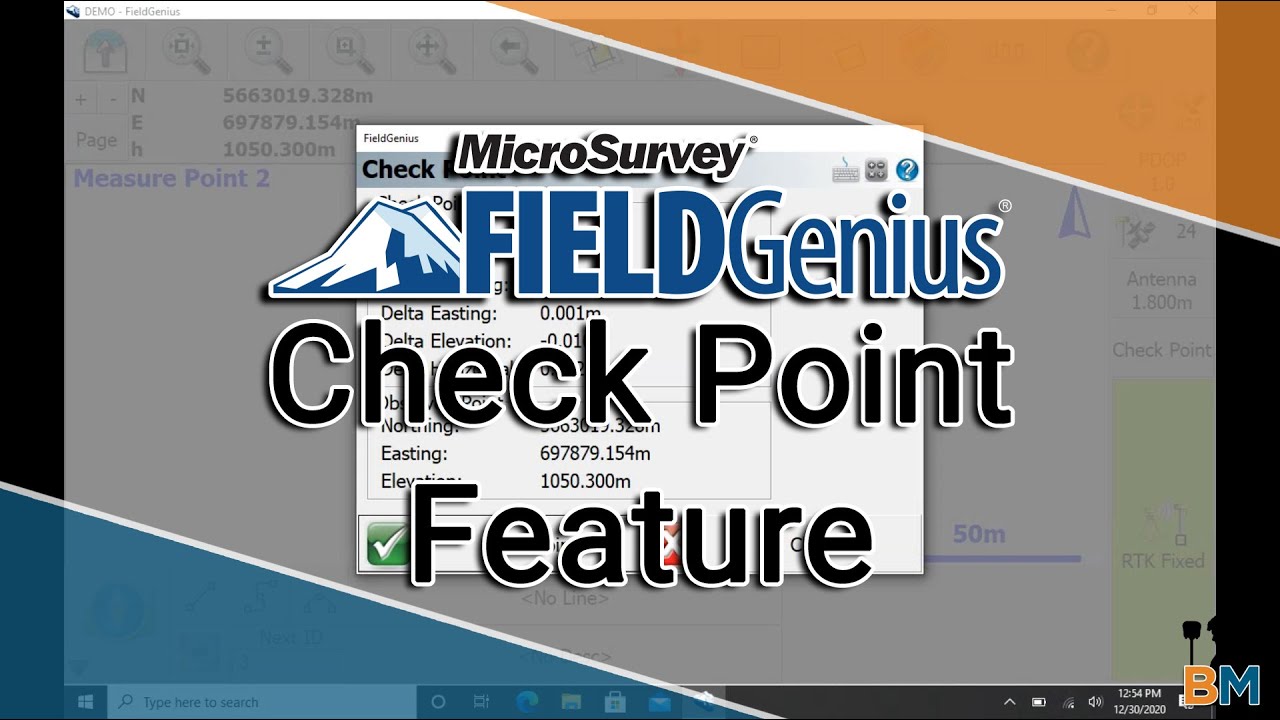 MicroSurvey FieldGenius How To: Check Point Feature | Bench Mark - YouTube