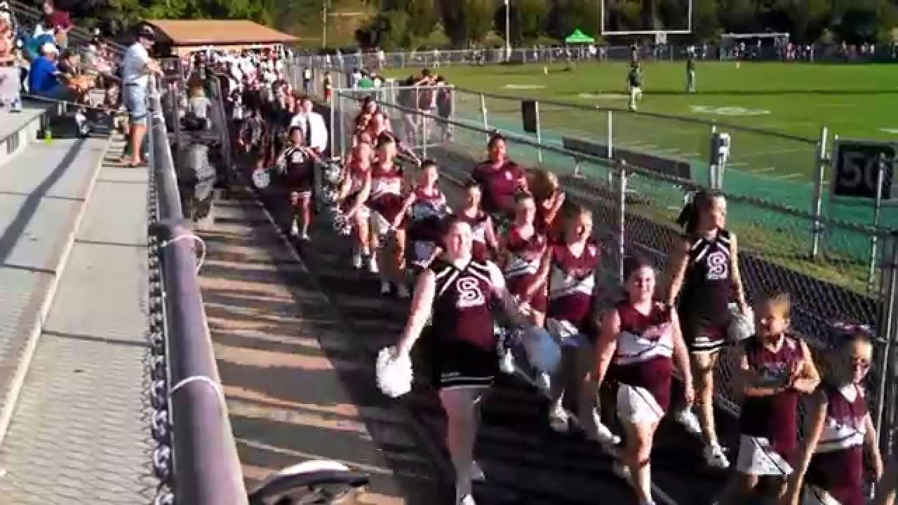 Swain County High School Cheerleaders and Marching Band 8-22-14 - YouTube