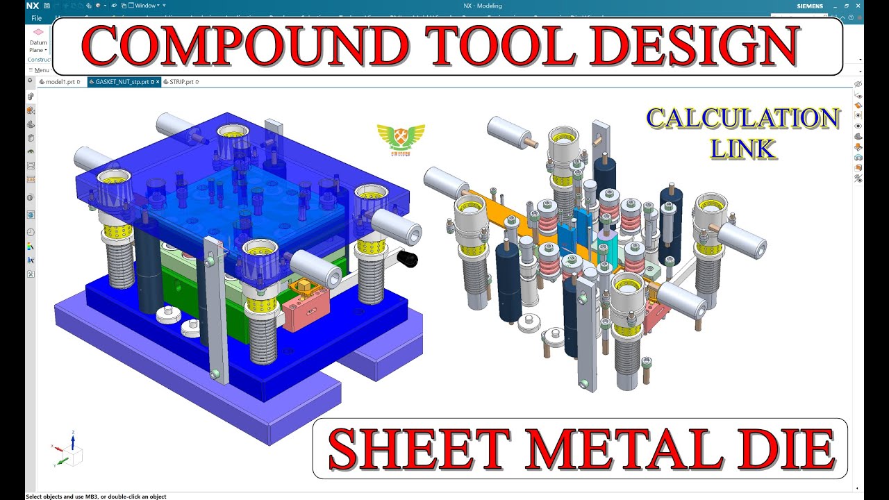 Compound Tool and die design | Sheetmetal Die Design tutorial or Press ...