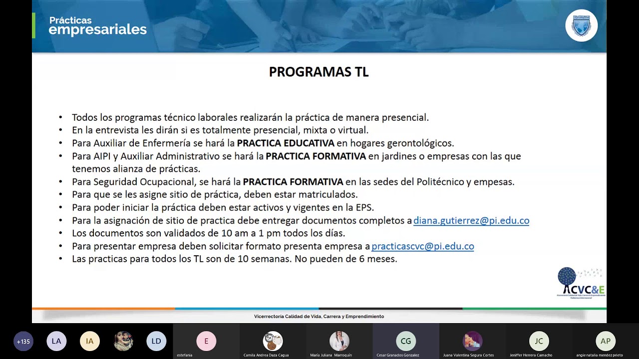 INDUCCION PRACTICAS 2021 1T PROGRAMAS TECNICO LABORALES - YouTube