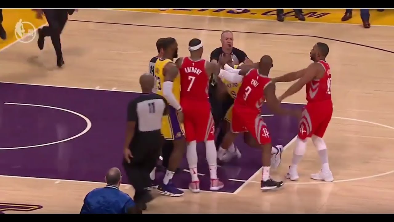 2018 Chris Paul and Rajon Rondo FIGHT ！Rajon Rondo And Chris Paul Throw ...