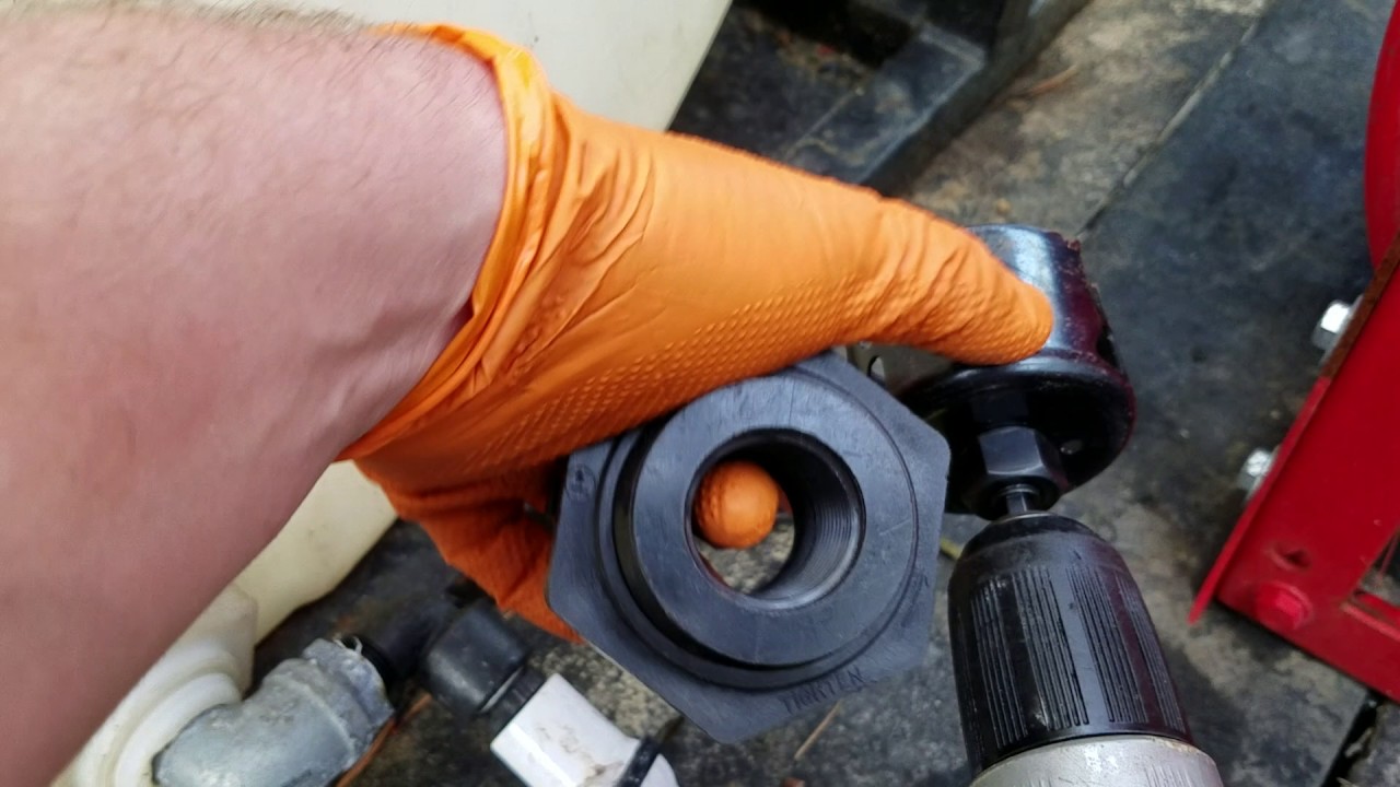 Mix tank bulkhead installation - YouTube