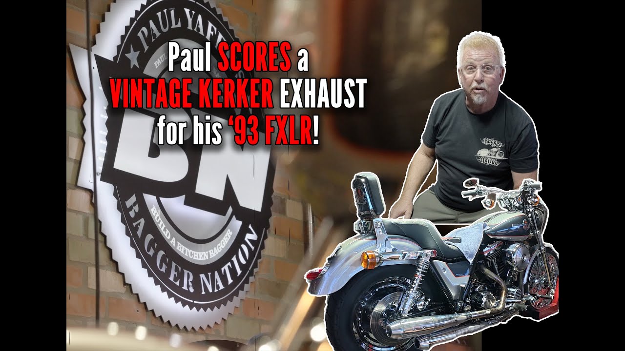 Paul SCORES a vintage KERKER Exhaust for his 93 FXLR! - YouTube