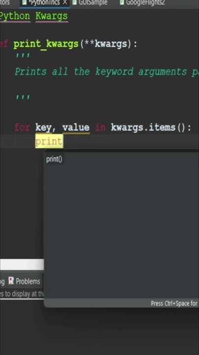 Python Kwargs #shorts #python #kwargs - YouTube