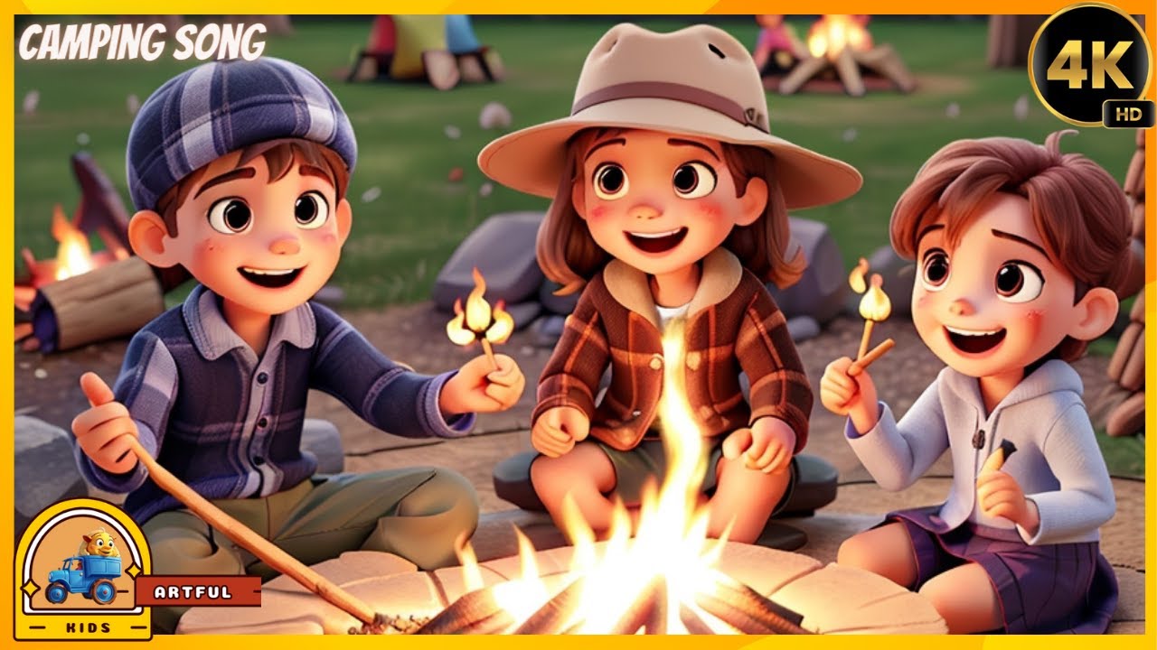 🏕️ Let's Sing Around the Campfire! 🎶 Fun Camping Song for Kids 🔥⛺️ ...