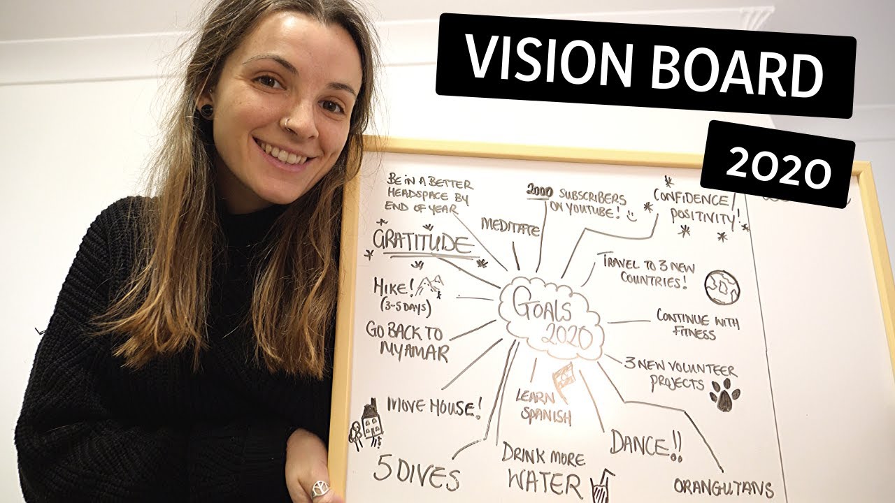 Creating a vision board | GOALS FOR 2020 - YouTube