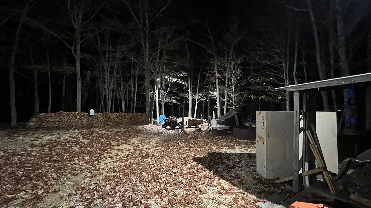 After hours wood splitting set up - YouTube