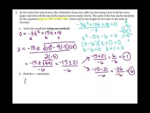 Algebra 1 Spring Final Exam: Free Response - YouTube