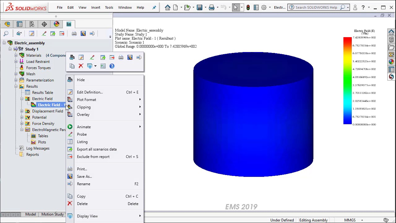 Electrostatic Simulation with Parametrization - YouTube