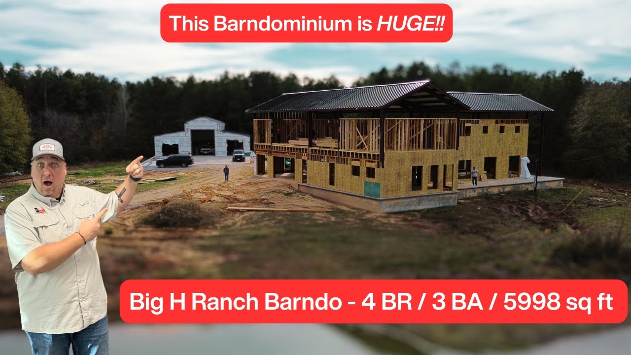 Barndominium Tour - 4 BR / 3 BA / 5998 sq ft - Big H Ranch - YouTube