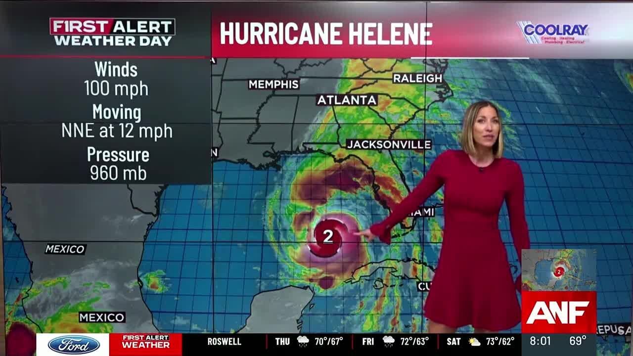 8AM ADVISORY: Latest track of Hurricane Helene - YouTube