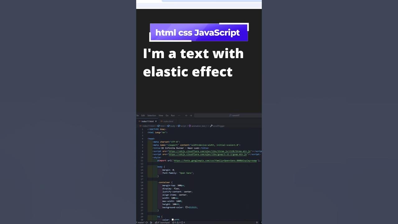 Text animation using gsap #html #css #javascript #gsap #gsapanimation # ...