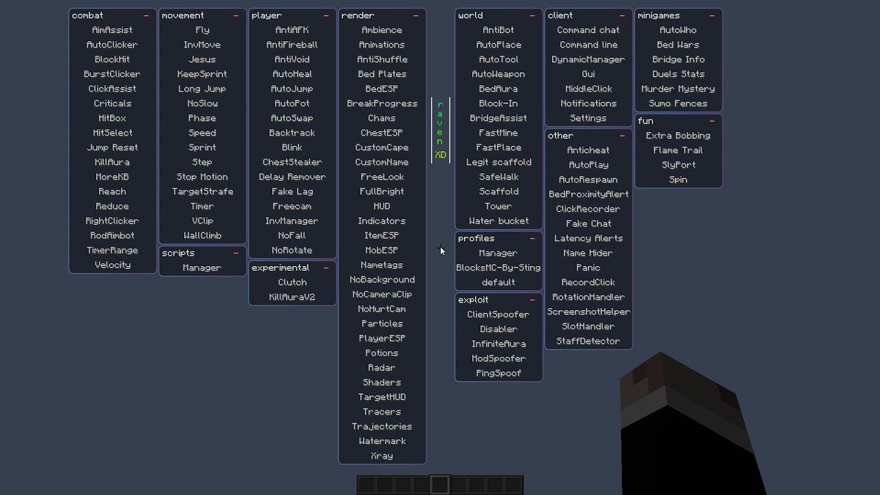 Raven XD | Ghost Client 1.8.9 - YouTube