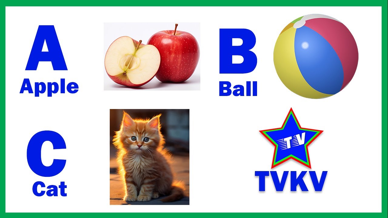 English alphabets, Learn Phonetics with pronunciation A for apple by # ...