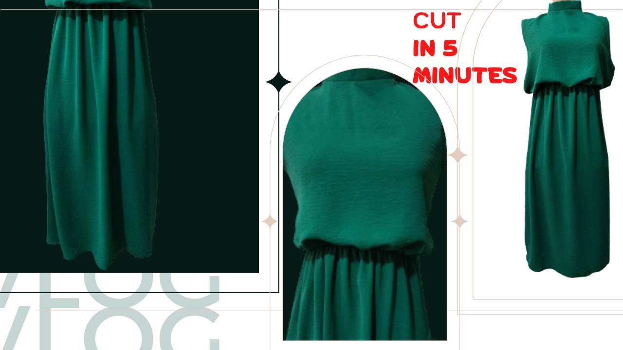 DIY A STRETCH DRESS WITHOUT PATTERN|STEP BY STEP FOR BEGINNERS - YouTube