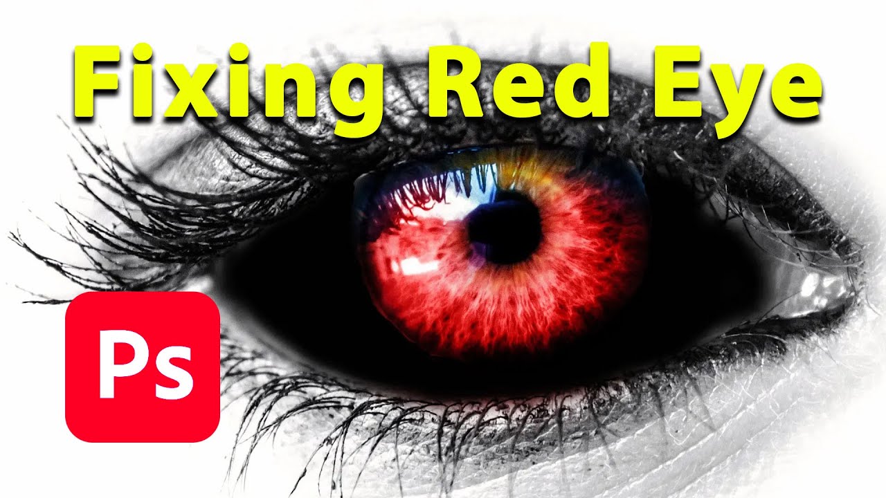 Quick Fix for Red Eye in Adobe Photoshop - YouTube