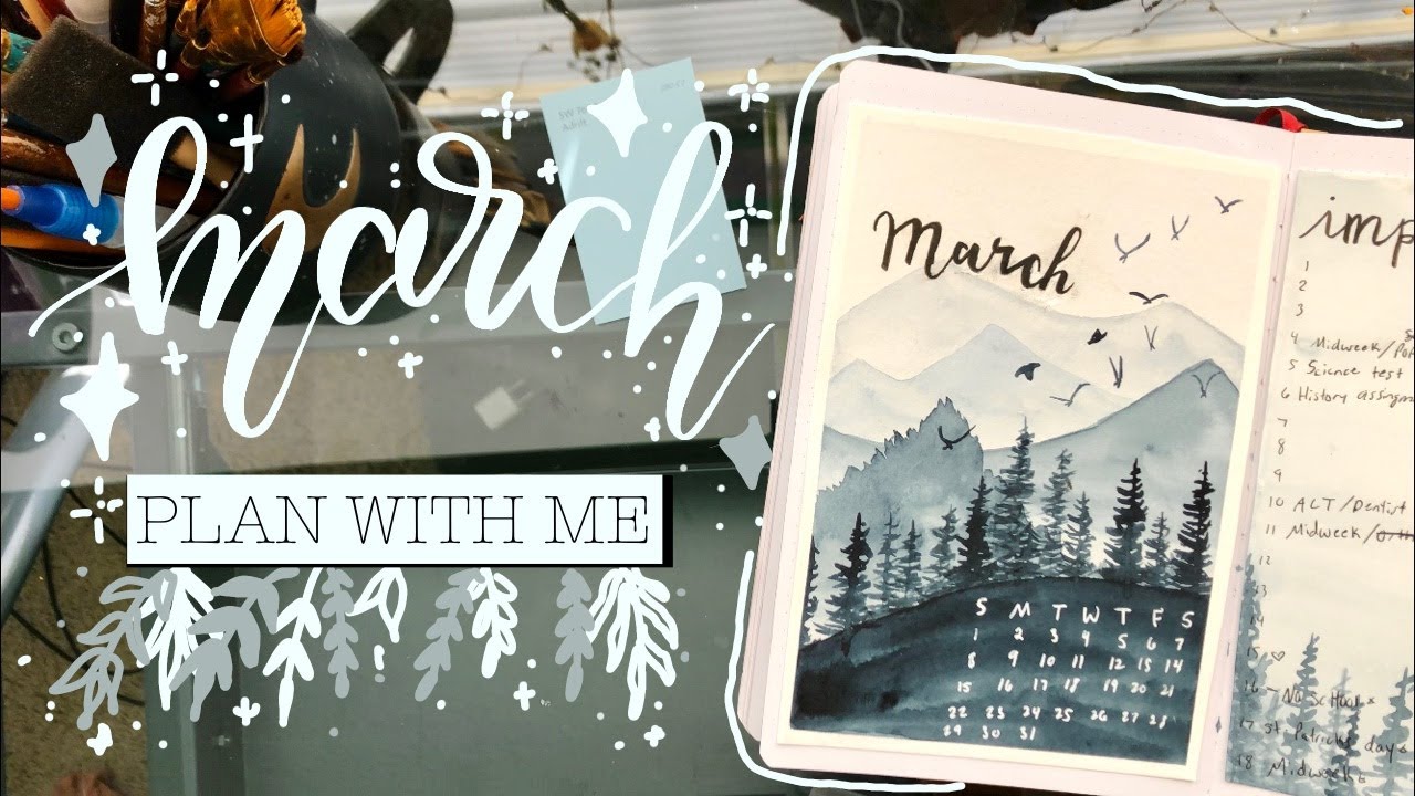 March 2020 - Bullet Journal Setup - YouTube