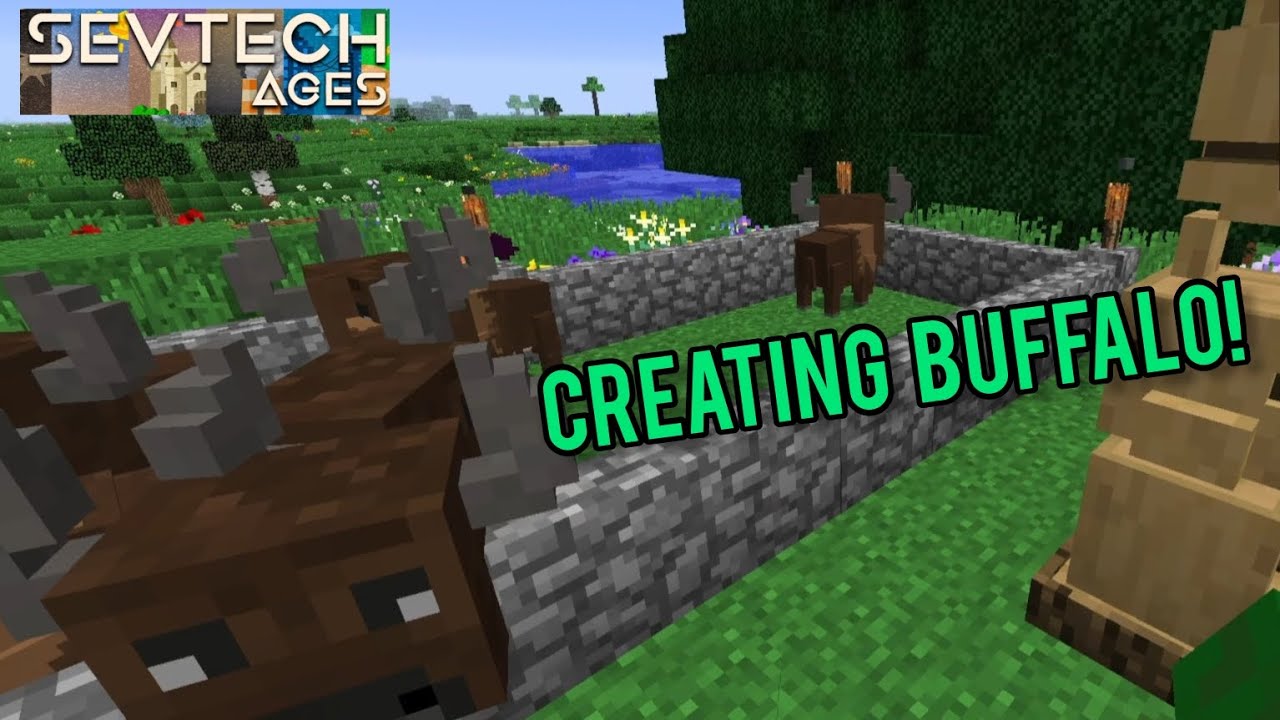 Farming Magical Buffalo In Modded Minecraft! | Sevtech Ages Episode 6 ...