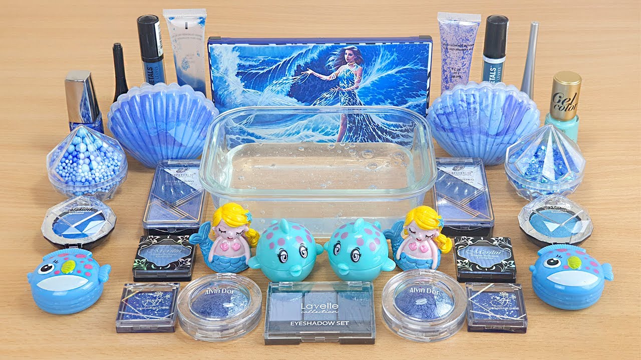 WAVE Magic SLIME Series2 Mixing makeup and glitter into Clear Slime ...