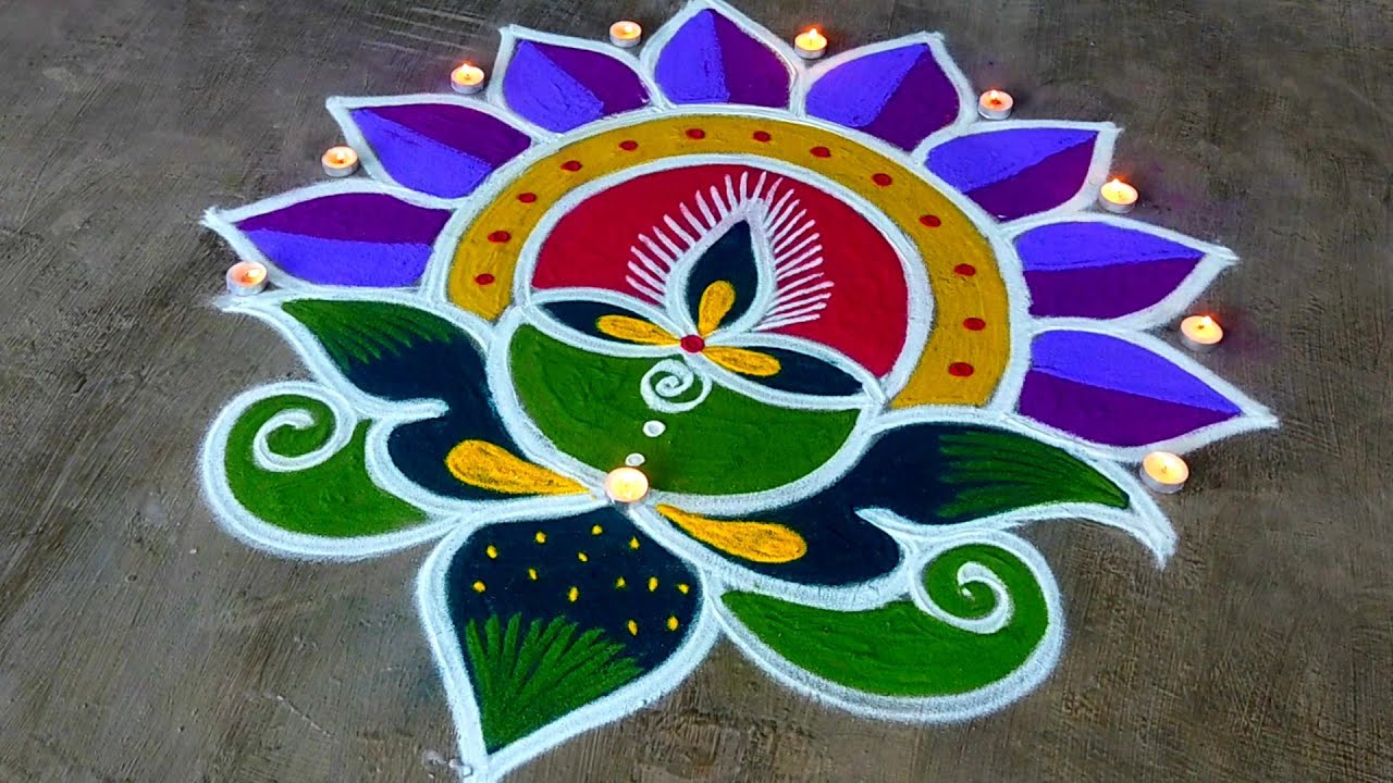 Diwali rangoli designs 2024🌹Deepavalikolam🌹beautifuldesigns of rangoli ...