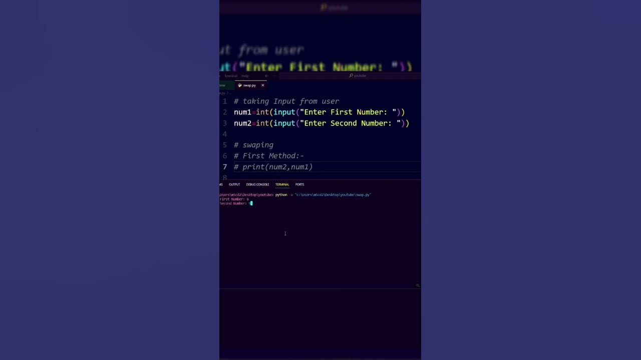 Write A Python Program To Swap The Values Of Two Variables Using Third Method Coding