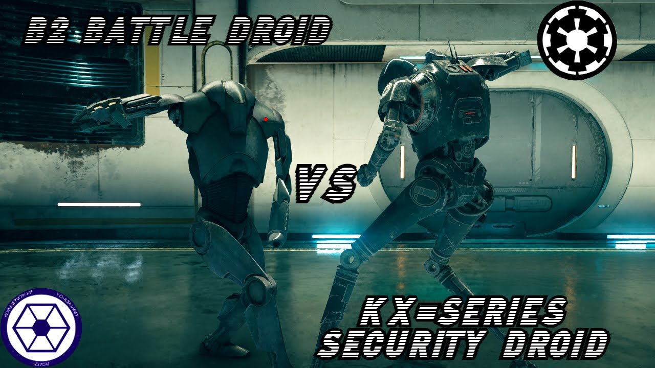 B2 Battle Droid VS KX-Series Security Droid - Star Wars: Jedi Survivor NPC Arena Battles - YouTube