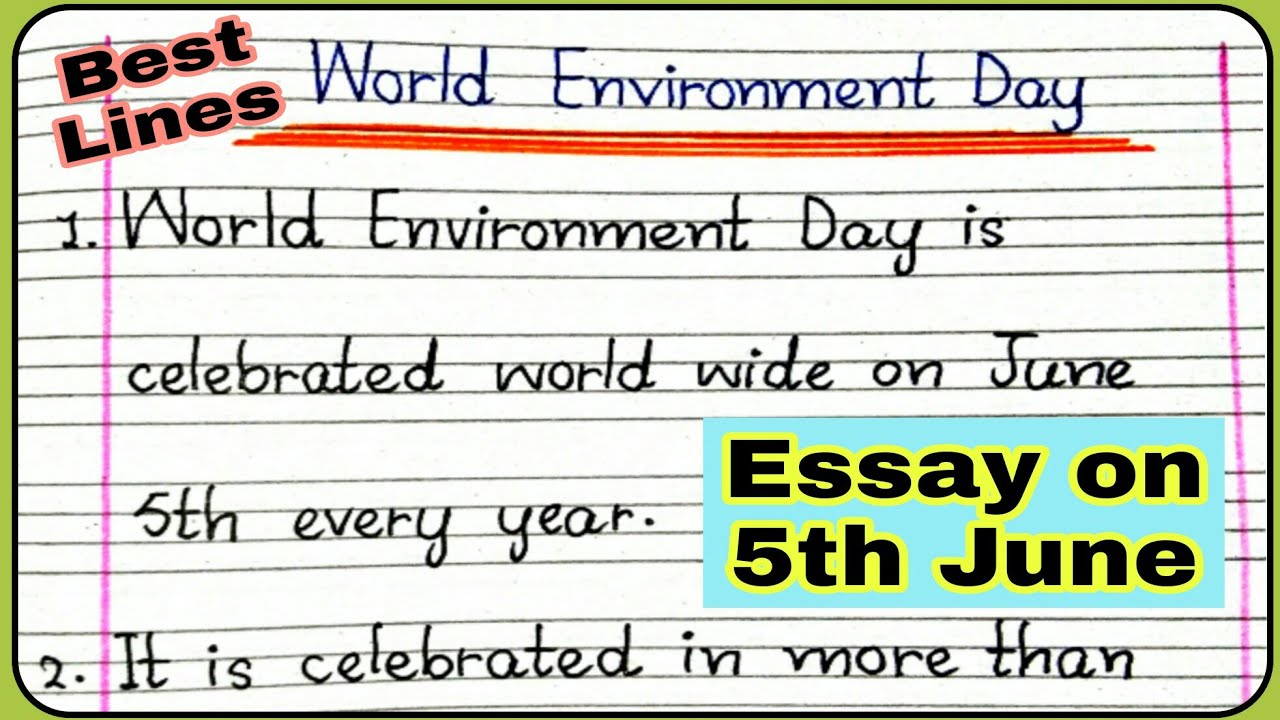 World Environment Day-10 Lines Essay/Speech in English I 10 Lines on ...