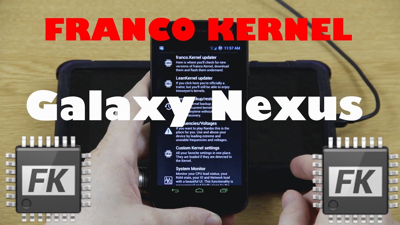 Franco.Kernel for the Galaxy Nexus - YouTube