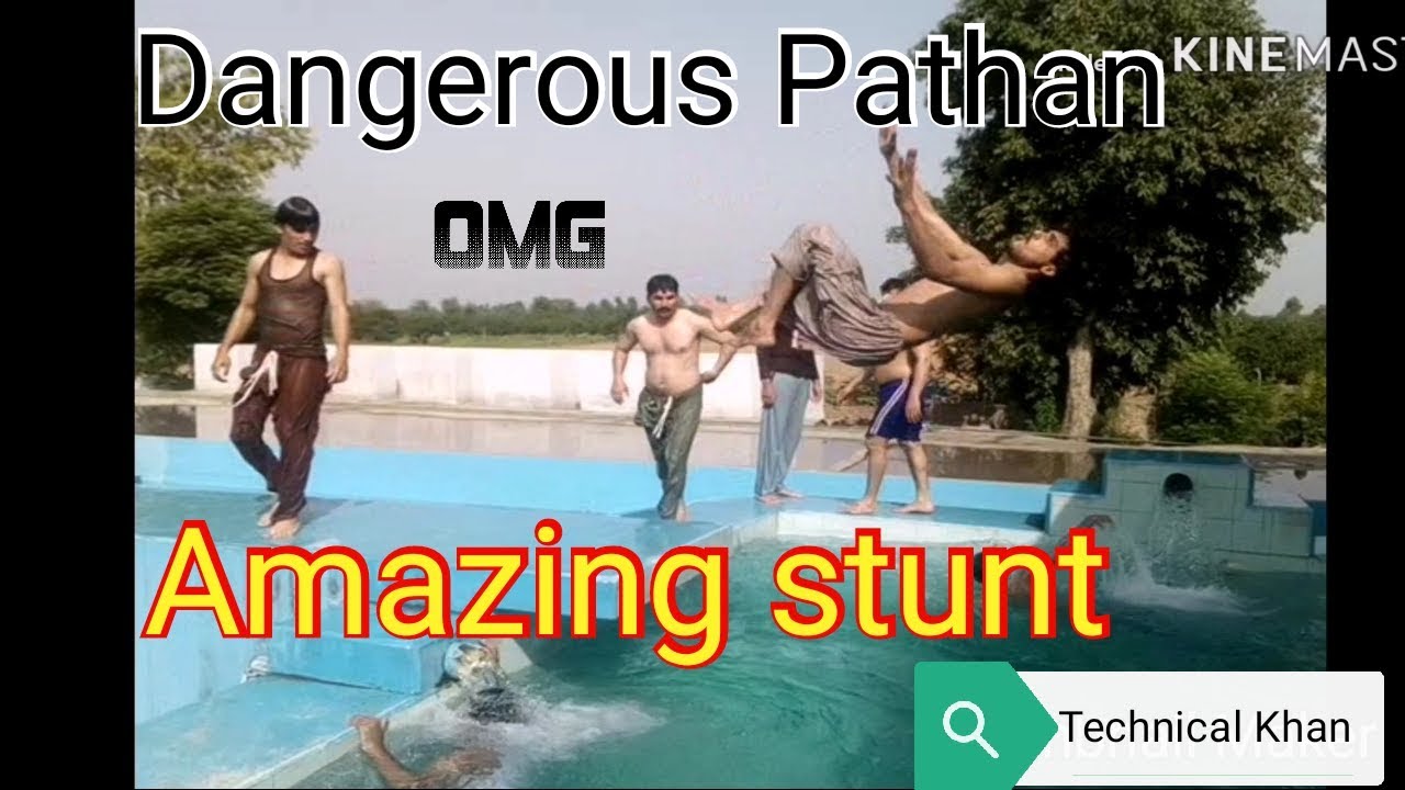Pathan most amazing stunt in swimming pool[Technical Khan] - YouTube