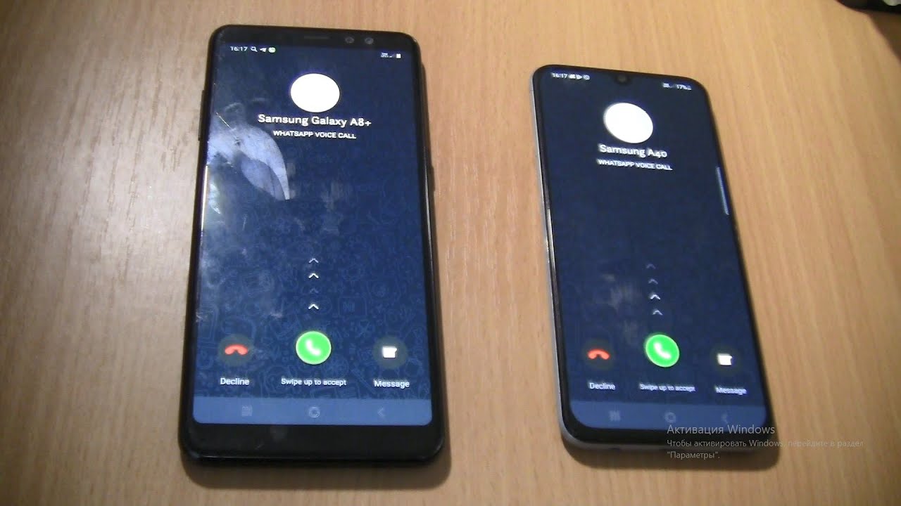 Double New versiom WhatsApp Fake call on 2 Samsung Galaxy A40+A8 plus ...