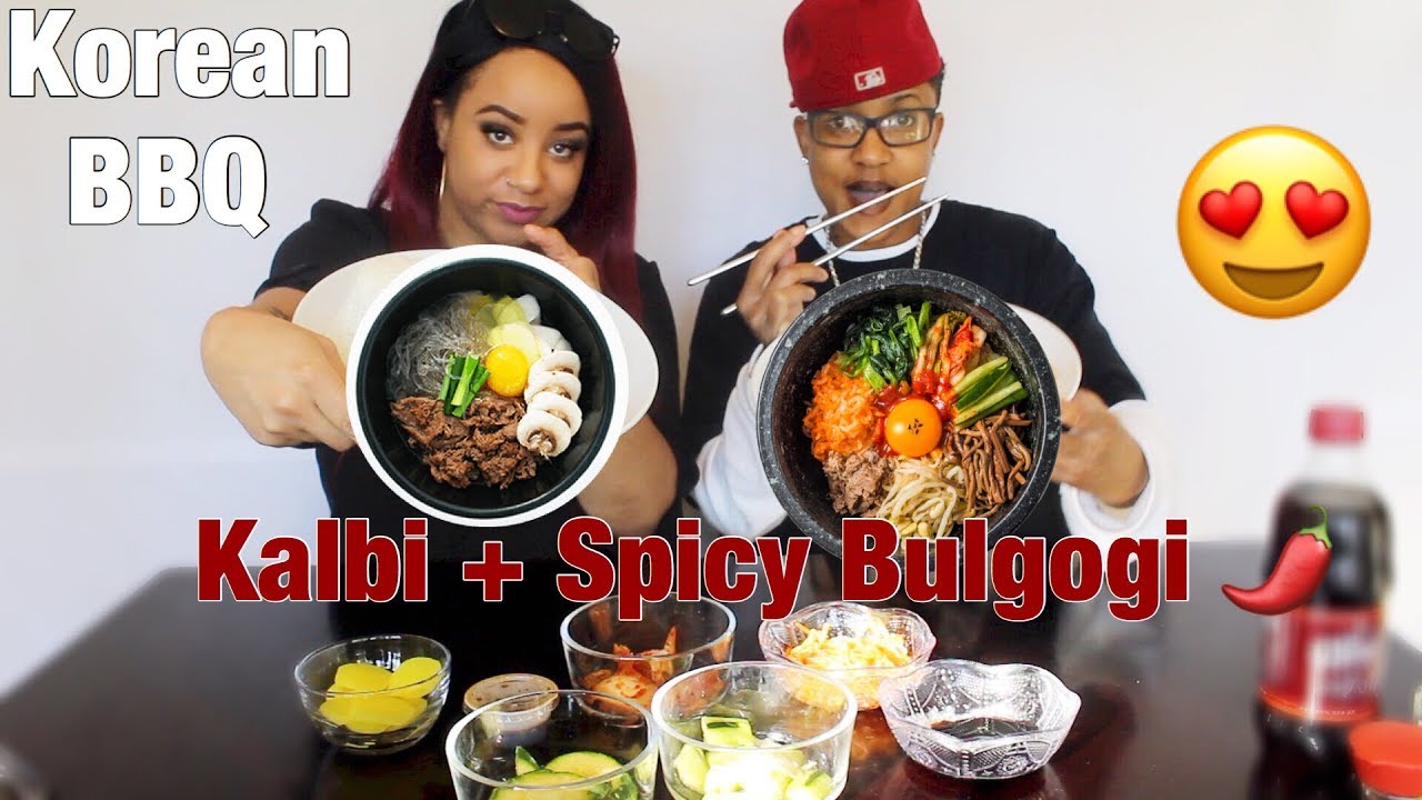 KOREAN FOOD | SPICY BULGOGI, KALBI, KIMCHI + DUMPLINGS | EATING SHOW ...