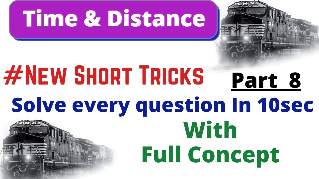 Time And Distance Short Tricks | Arithmetic Short Tricks | Train Maths ...