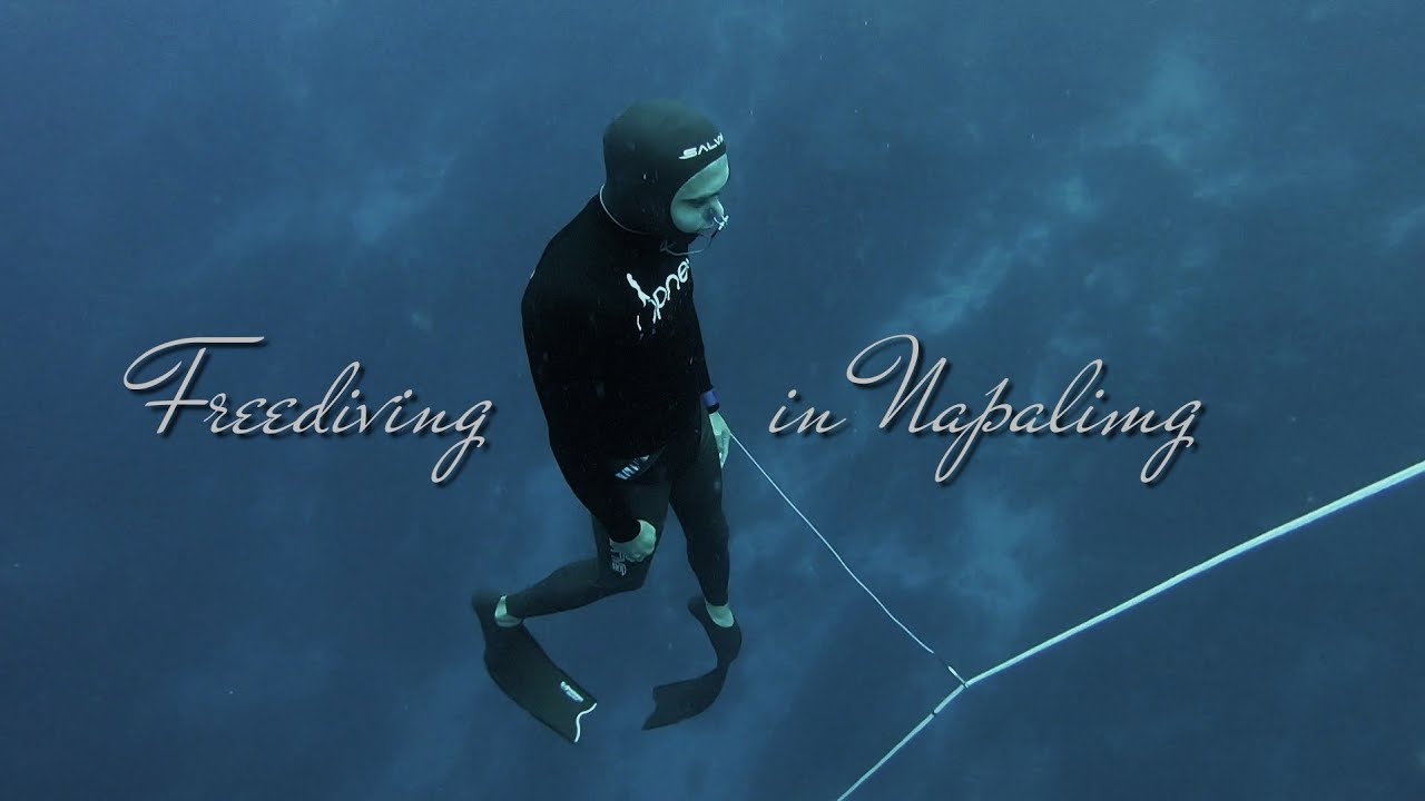 Freedive training in Napaling Dive Spot. - YouTube