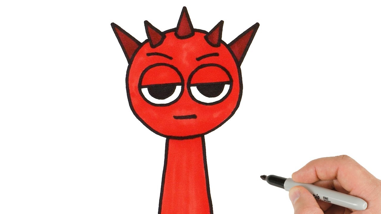 How to Draw a Sprunki Red Raddy from Incredibox | Super Easy Step-by ...