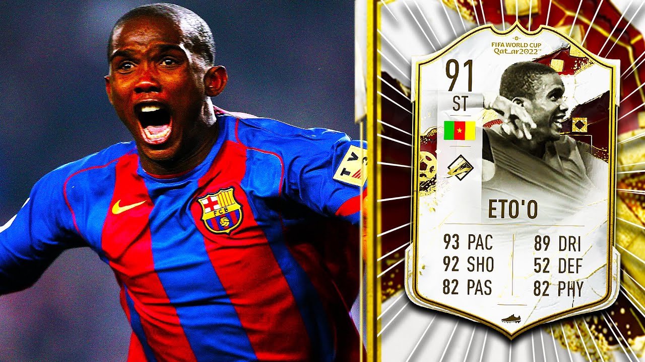 91 WORLD CUP ICON ETO PLAYER REVIEW - FIFA 23 - YouTube