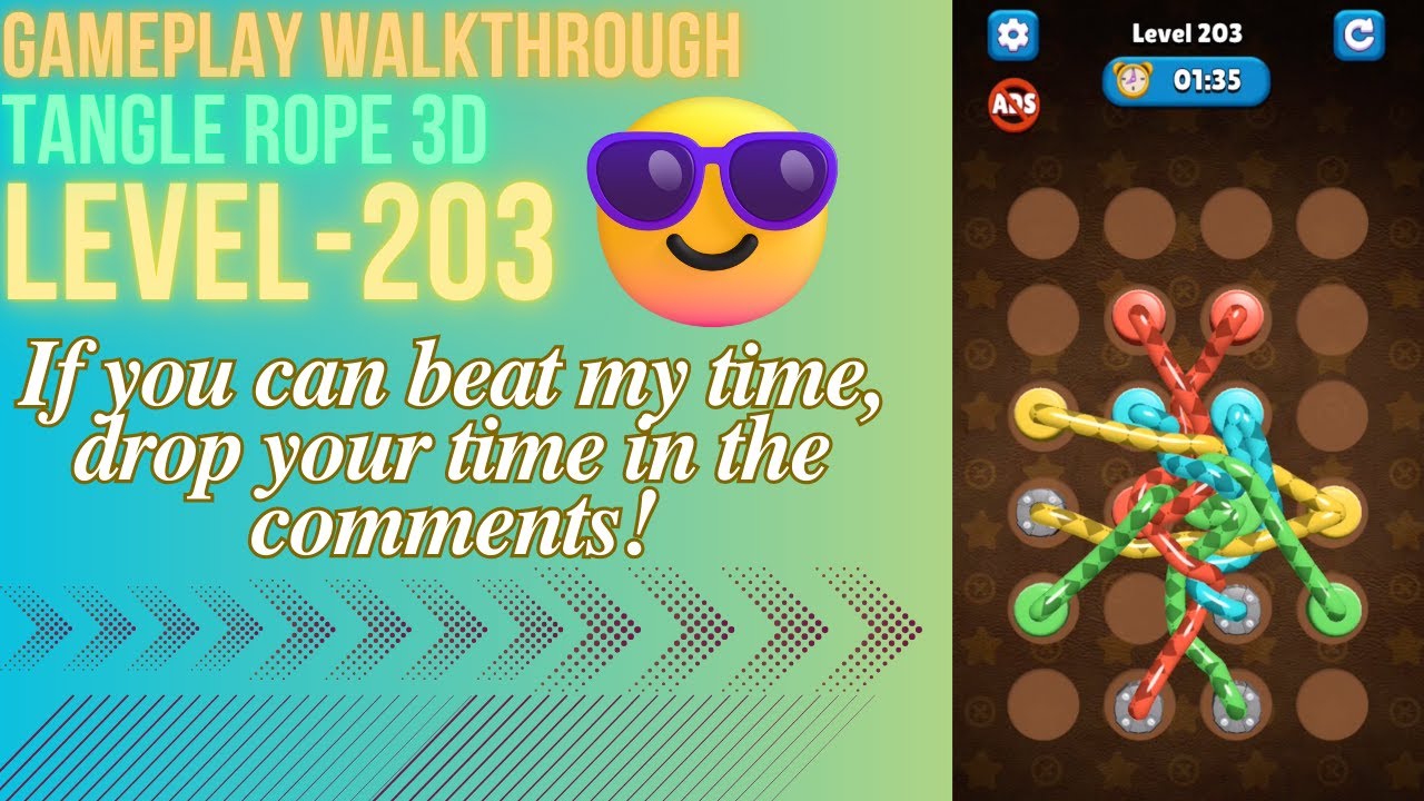 TANGLE ROPE 3D : LEVEL 203 WALKTHROUGH - YouTube