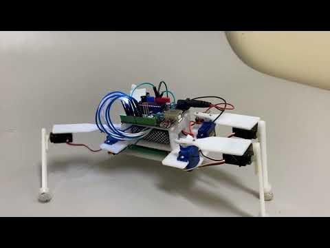 Tetrapod Robot Phase 3 - Walking! - YouTube