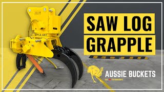 Rotating Saw Log Grapple Walkaround | Aussie Buckets | Doovi
