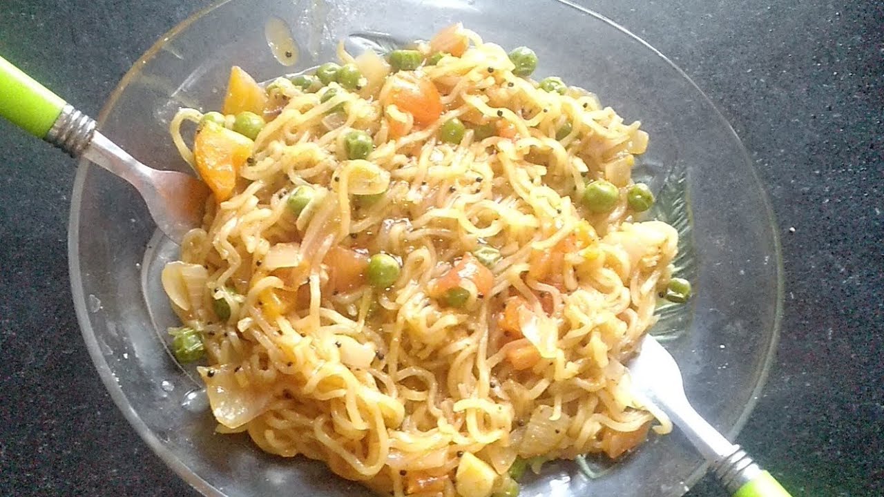 How to make fried maggi at home | very easy | for kids also | born ...