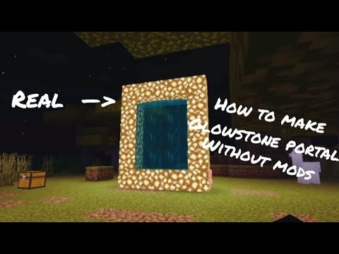 how to make glowstone portal without mods in minecraft! - YouTube