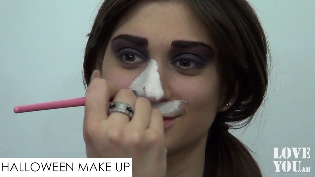 Halloween ghost make up look - YouTube