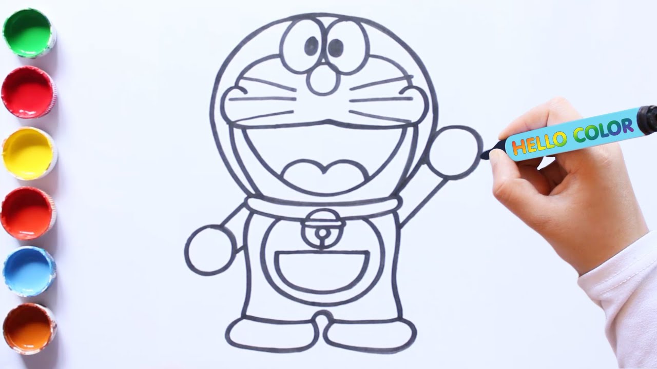 Doraemon Drawing, Painting & Coloring 🎨 ️🌈 | Step-by-Step | Fun Art ...