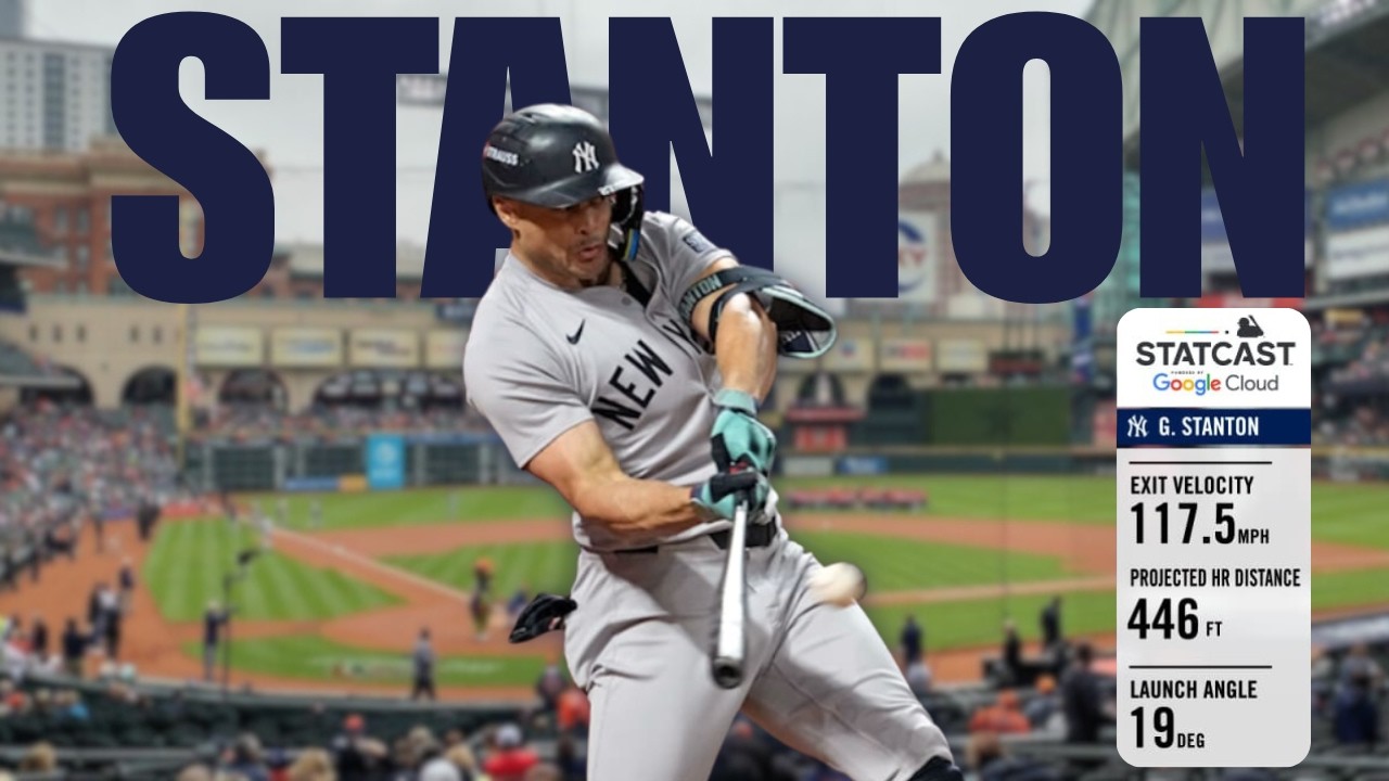 Giancarlo Stanton hitting the ball harder than everyone else for 5 ...