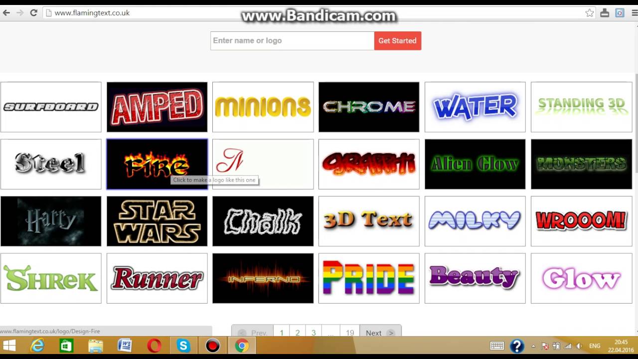 How to make a logo in Flamingtext #1 - YouTube