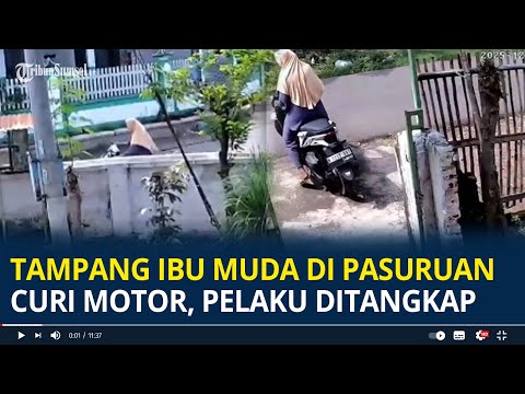 Tampang Ibu Muda di Pasuruan Curi Motor Terekam CCTV, Pelaku Ditangkap