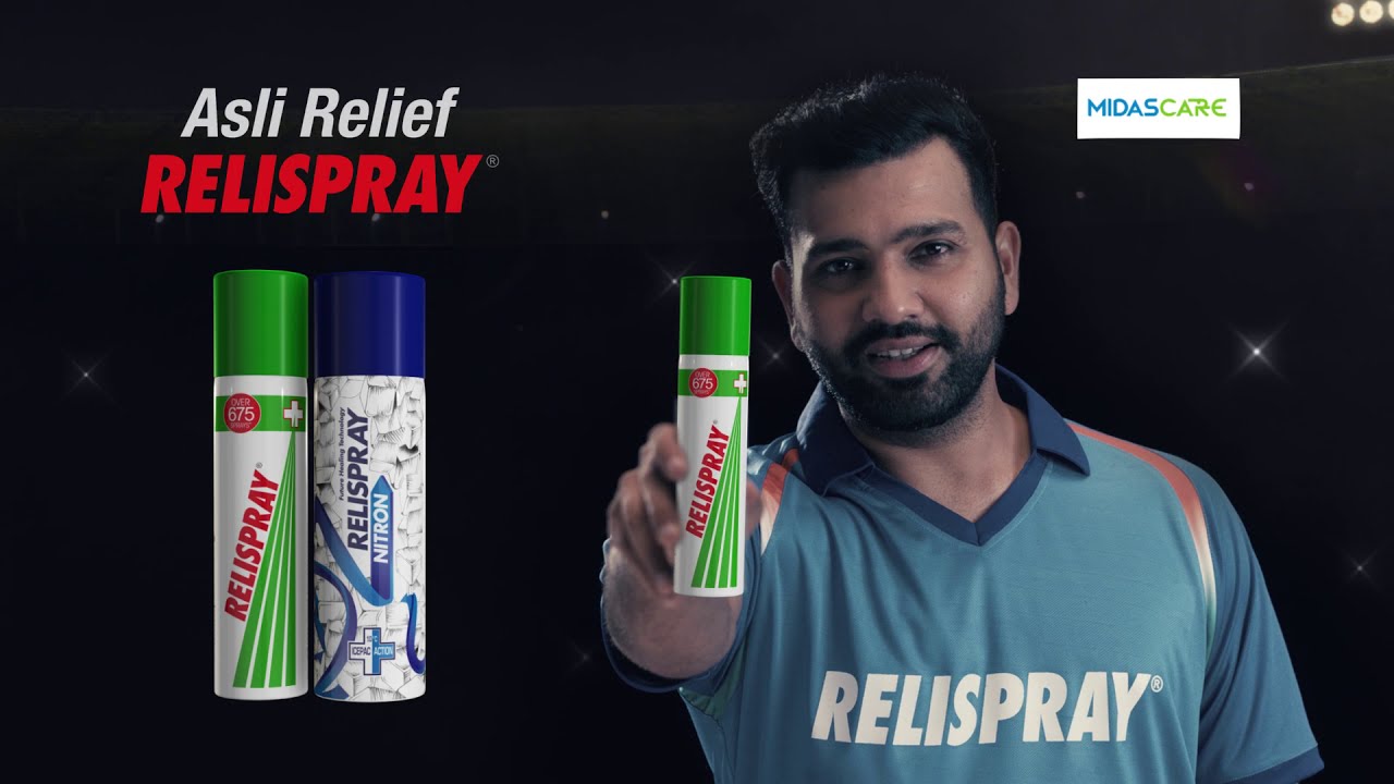 Relispray - Instant Pain Relief Spray [ROHIT SHARMA] - YouTube
