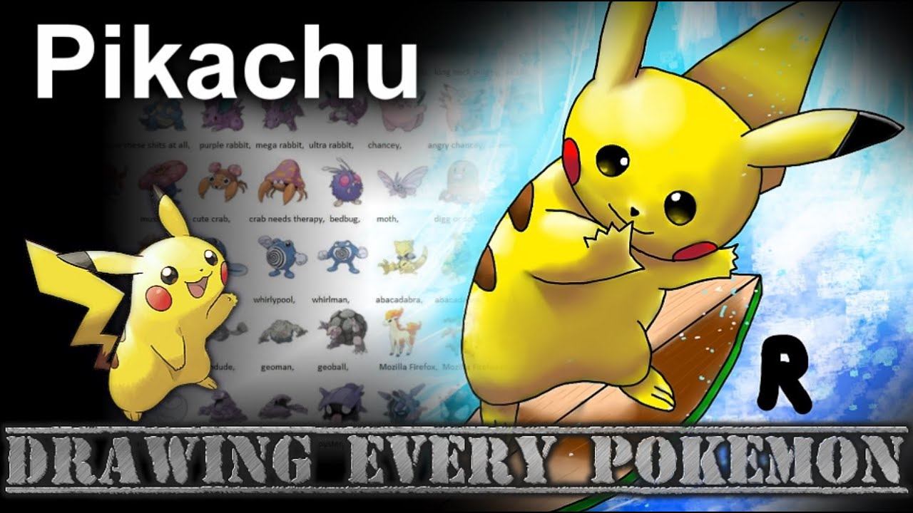 Pikachu speed Drawing - Drawing All Pokemon - YouTube
