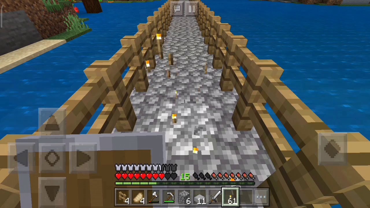 Saya buat jembatan . Minecraft survival part 8 - YouTube