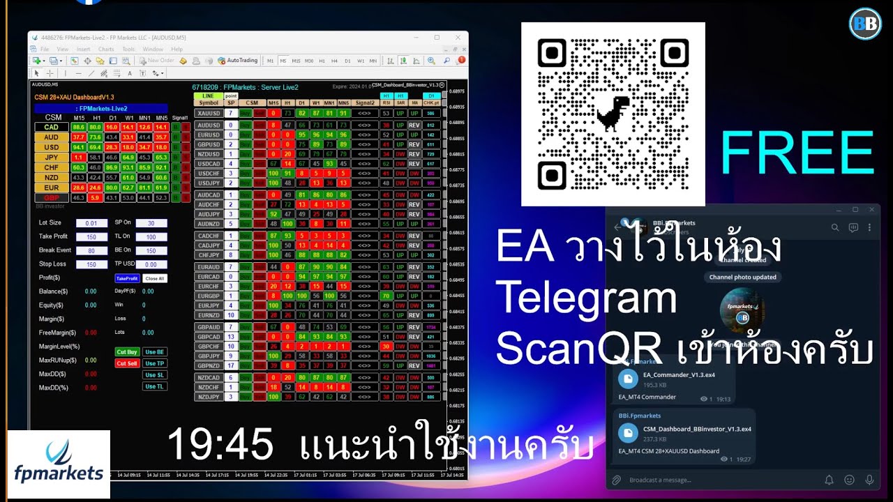 CSM 28 Symbol + XAUUSD Dashboard ( Fprmarkets NO-IB Use EA Free ) - YouTube